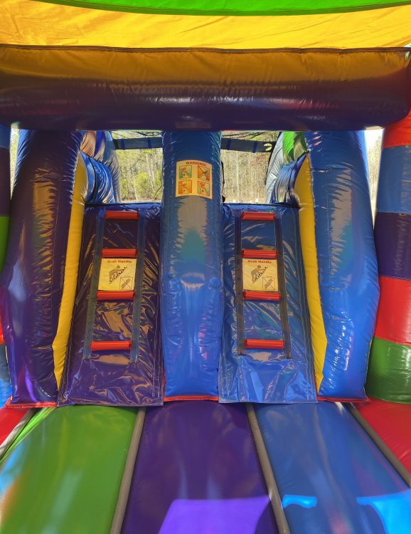 Mega block dual lane combo (DRY) - Adventure Inflatables LLC Sharon SC